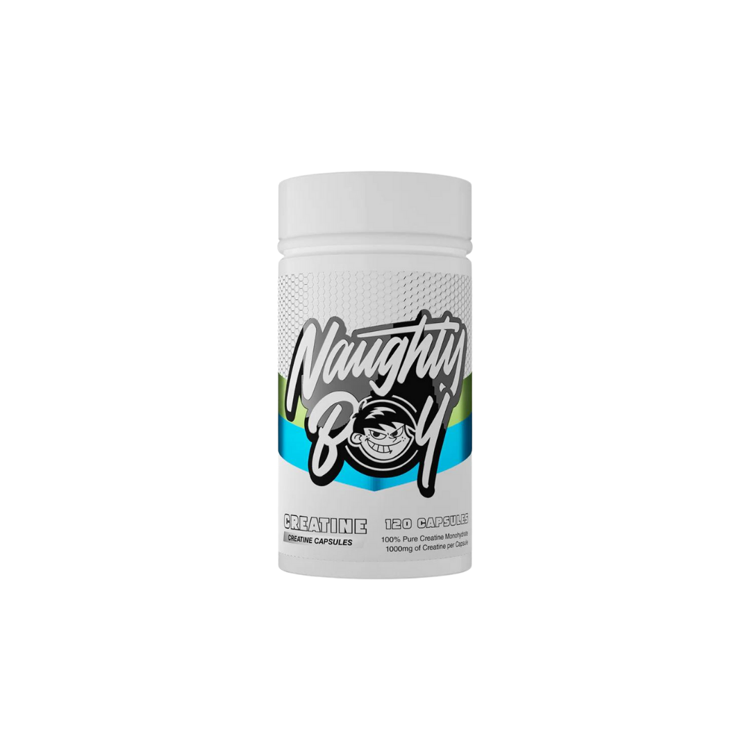 Naughty Boy Creatine Capsules - 120 Capsules – Full Boar Sports